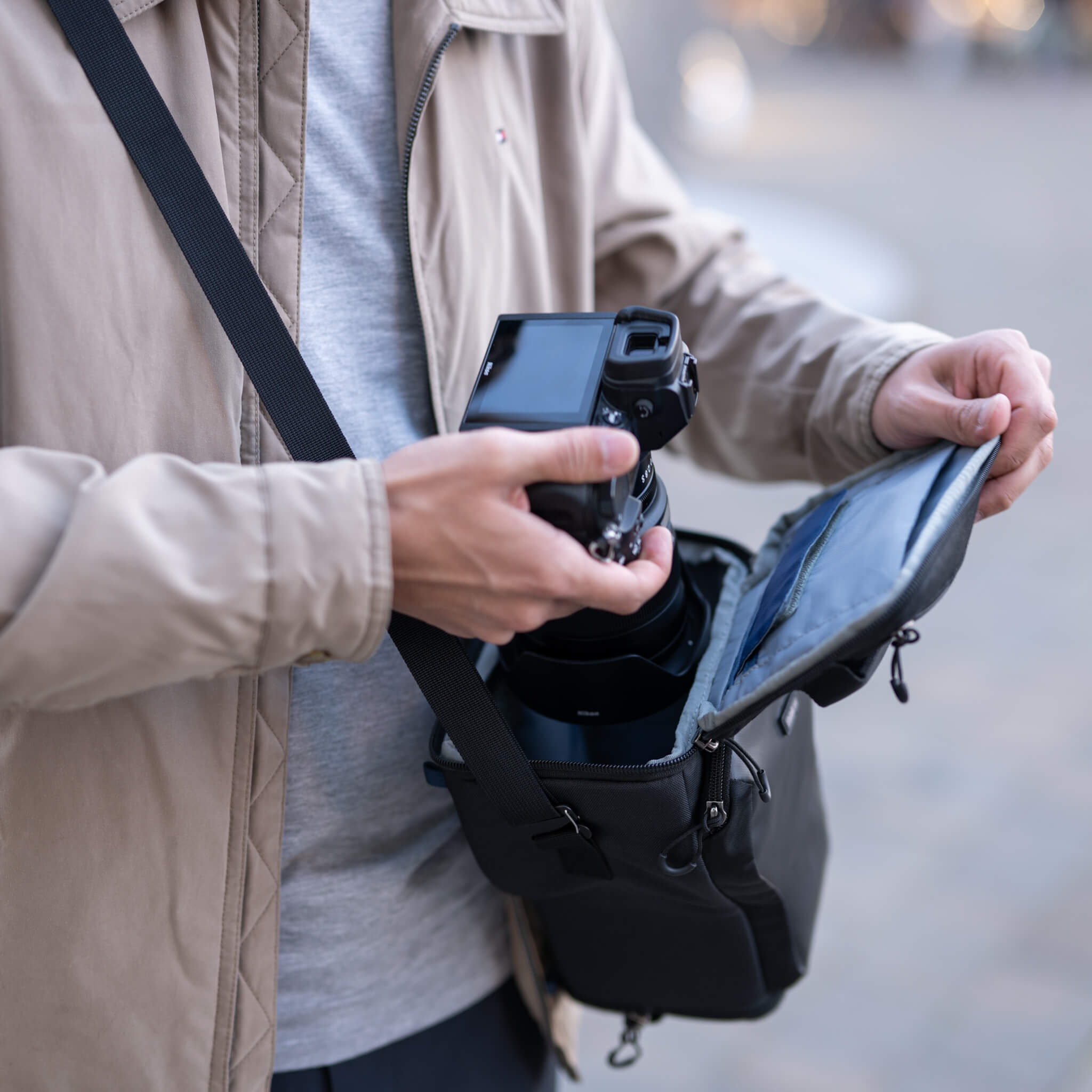 Digital Holster™ 5 V3 camera case for mirrorless worn on shoulder or ...